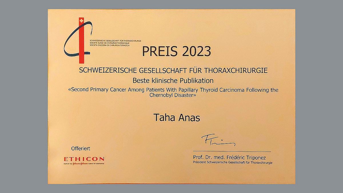 Best Clinical Publication Awards for Anas Taha | Department of ...